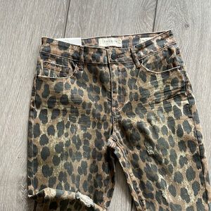 PacSun | Jeans | Nwt Leopard Distressed Jeans Midrise Skinny Pac Sun ...
